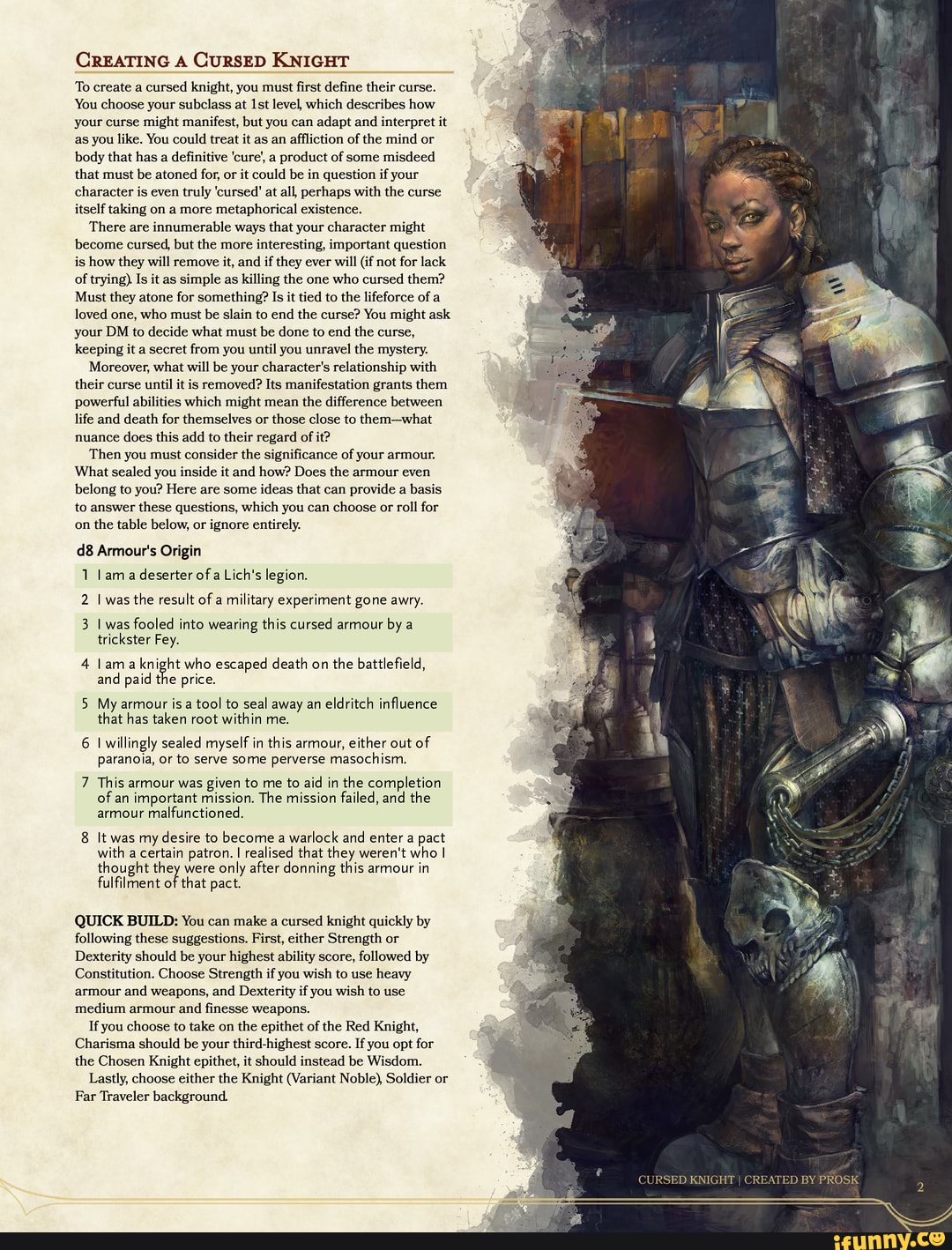 The Cursed Knight 2 5 DnD 5e Homebrew Class CREATING A CURSED The Cursed Knight 2 5 DnD 5e Homebrew Class CREATING A CURSED