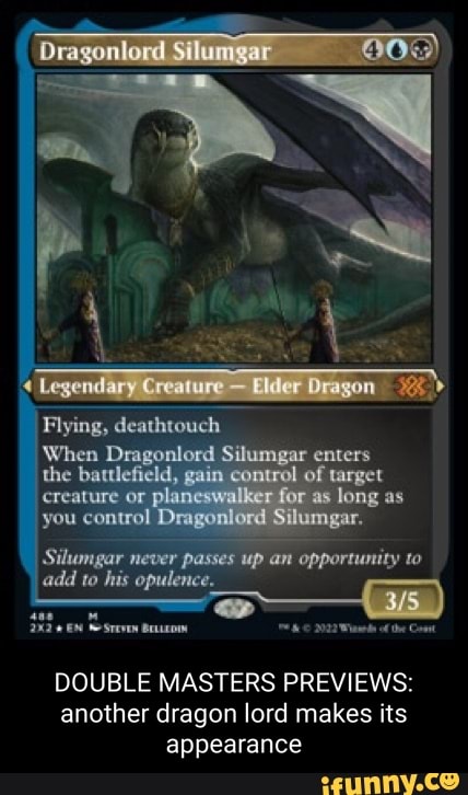 Dragenlord Legendary Crealure Elder Flying, deathtouch When Dragonlord ...