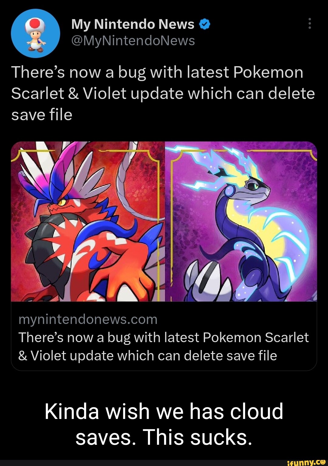 There's now a bug with latest Pokemon Scarlet & Violet update which can ...