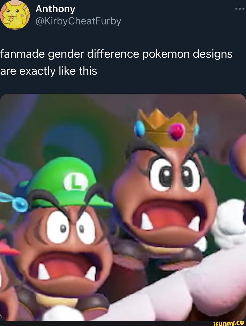 Anthony fanmade gender difference pokemon designs are exactly like this ...