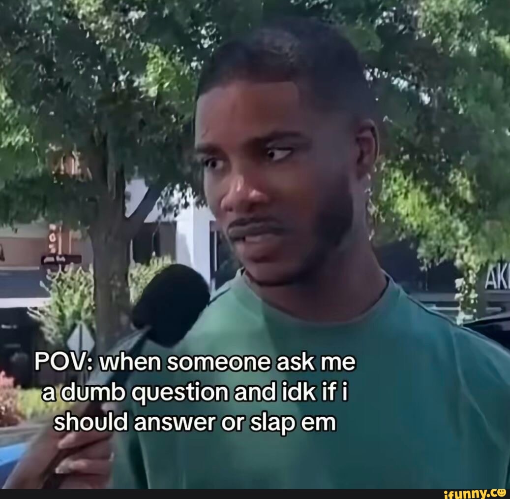 POV: when someone ask me a dumb question and idk if i should answer or ...