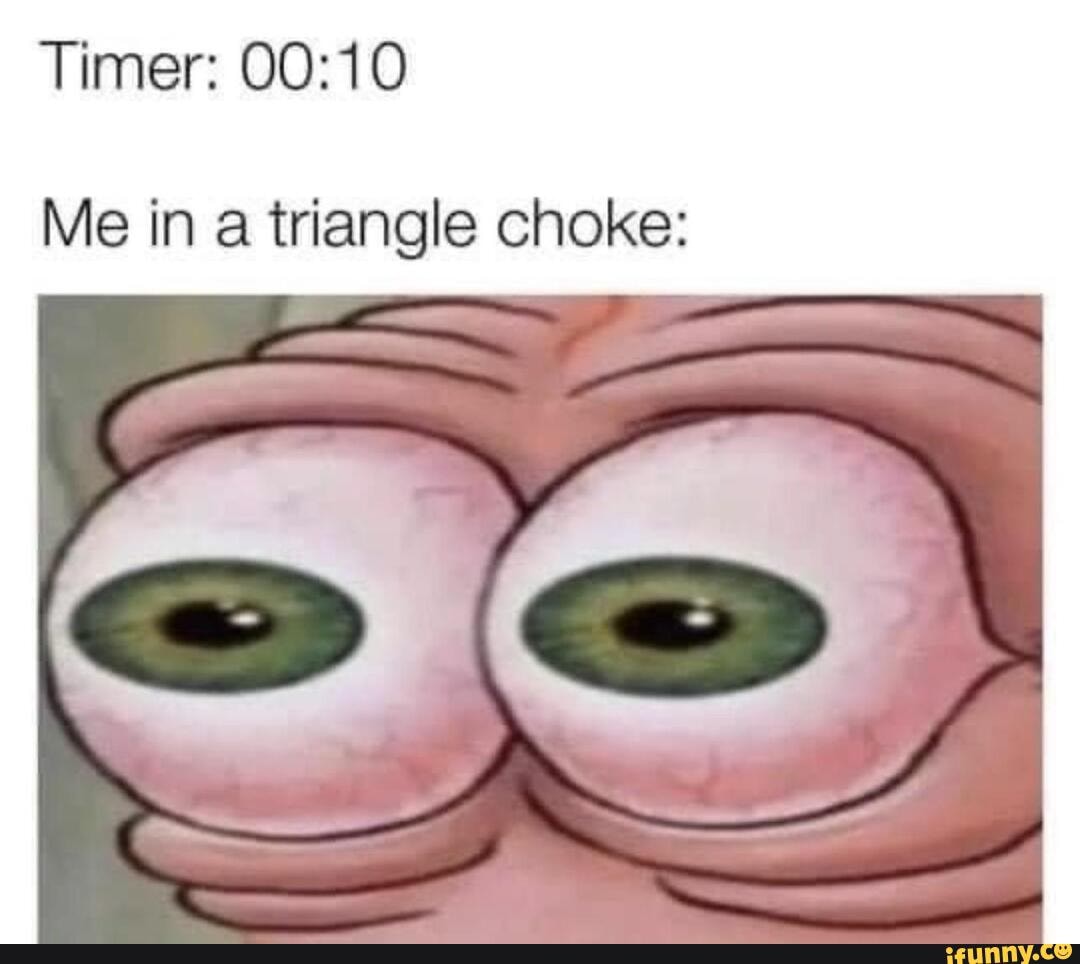Timer: Me in a triangle choke: - iFunny