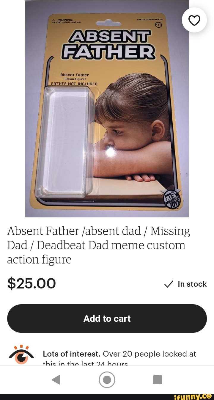 ABSENT FATHER Absent Father /absent dad / Missing Dad / Deadbeat Dad ...