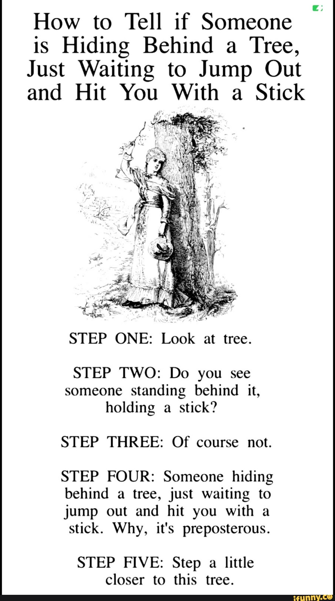 How to Tell if Someone is Hiding Behind a Tree, Just Waiting to Jump ...