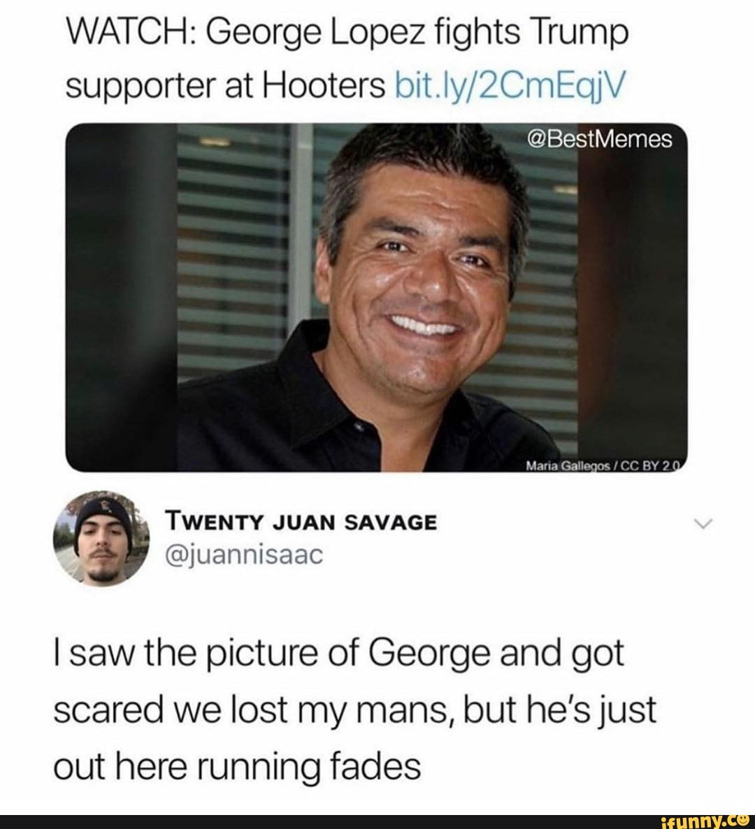 WATCH: George Lopez fights Trump supporter at Hooters @BestMemes Marla ...