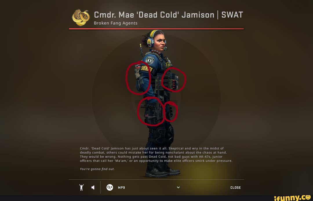 Cmdr. Mae 'Dead Cold' Jamison I SWAT Fit Broken Fang Agents Cmdr. 'Dead ...