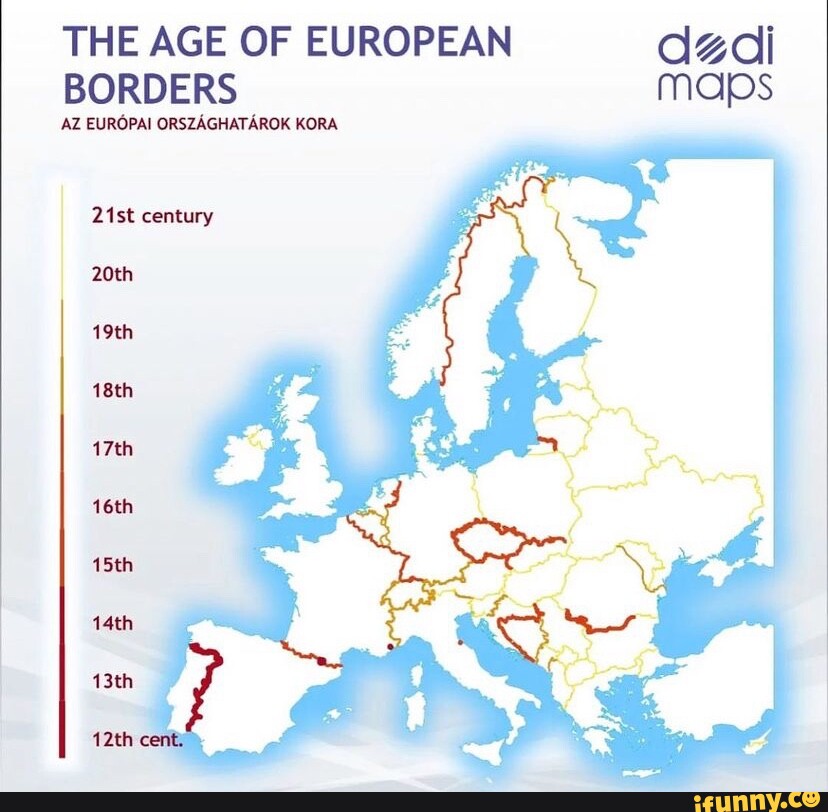 THE AGE OF EUROPEAN dedi BORDERS maps AZ EUROPA ORSZAGHATAROK KORA 21st ...