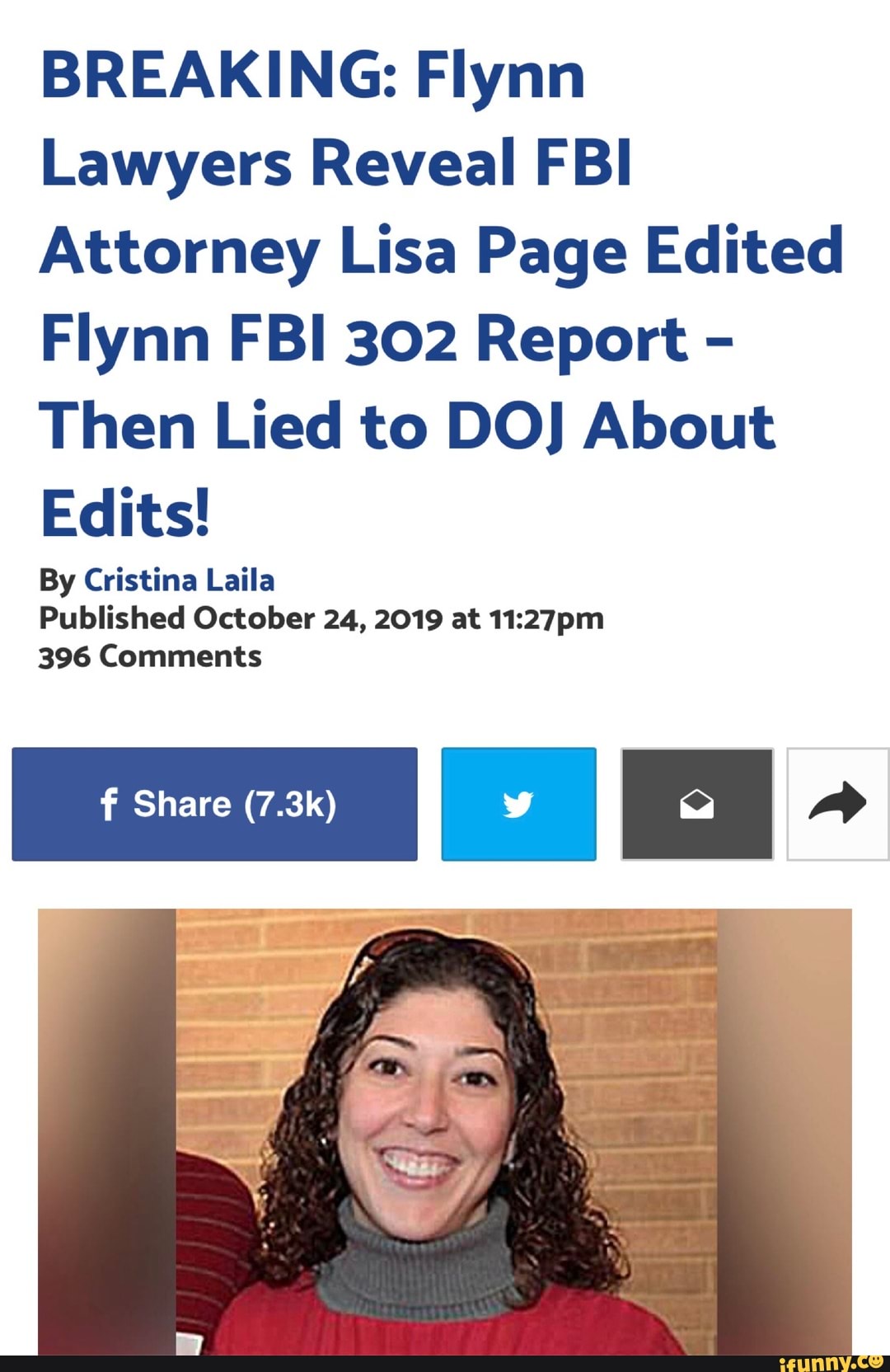 BREAKING: Flynn Lawyers Reveal FBI Attorney Lisa Page Edited Flynn FBI ...