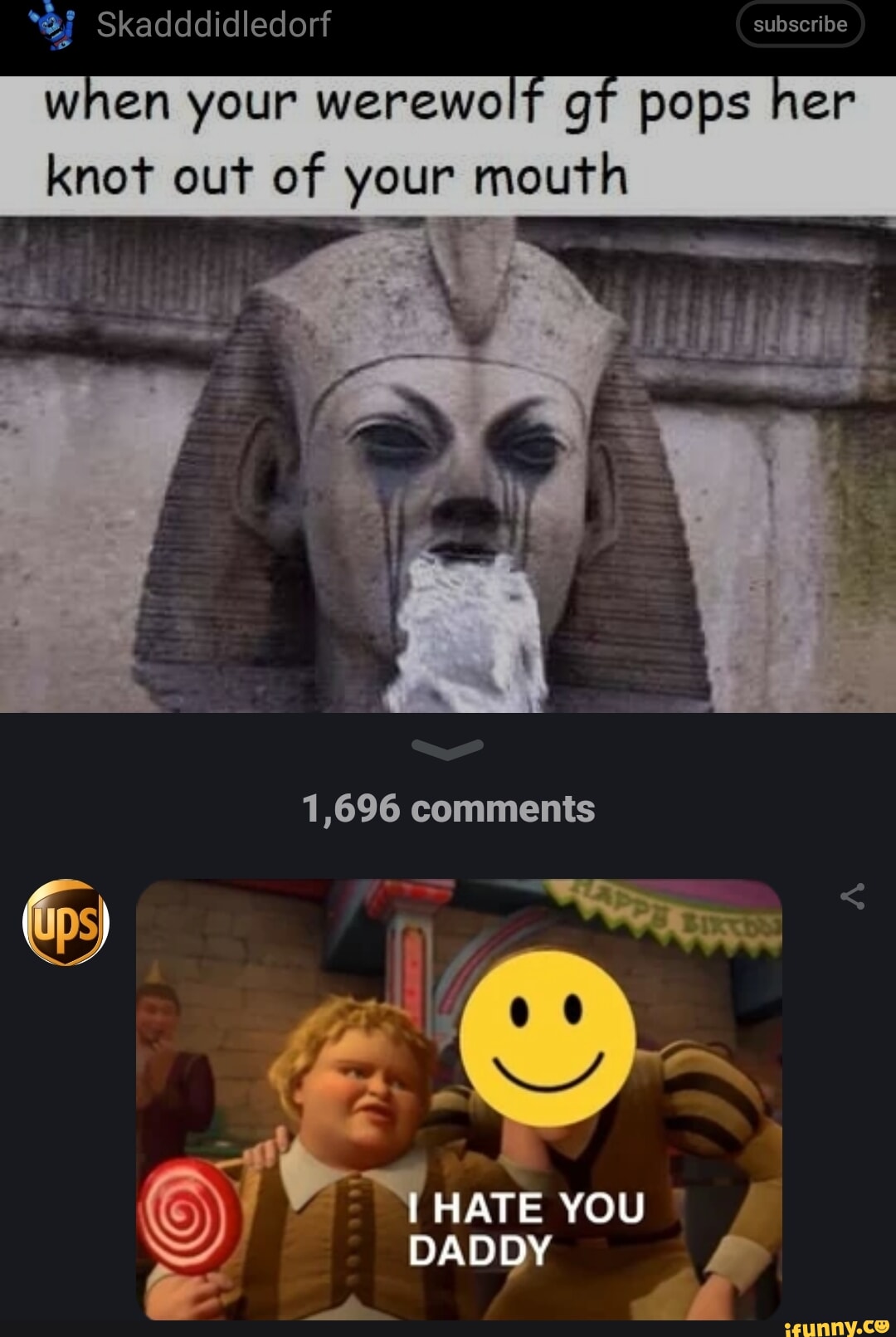 Skadddidledorf subscribe when your werewolf gf pops her knot out of ...