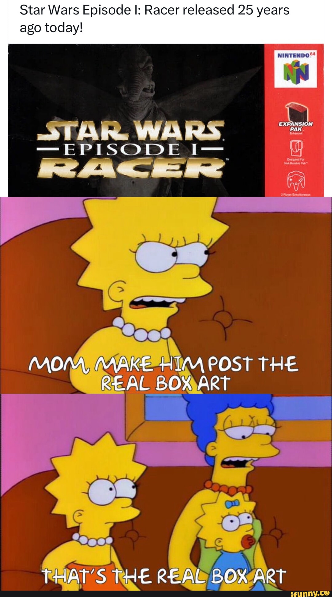 Star Wars Episode I: Racer released 25 years ago today! "TAR. WARS ...