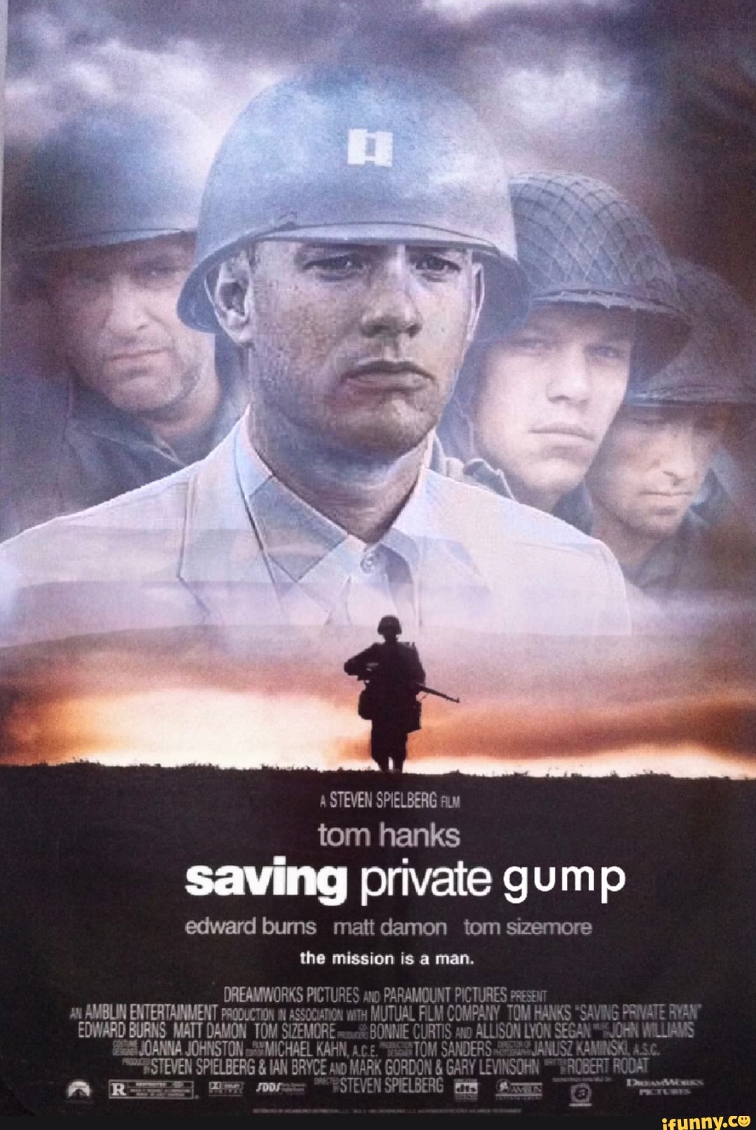 À STEVEN SPIELBERG sum E tom hanks saving private gump edward bums matt ...