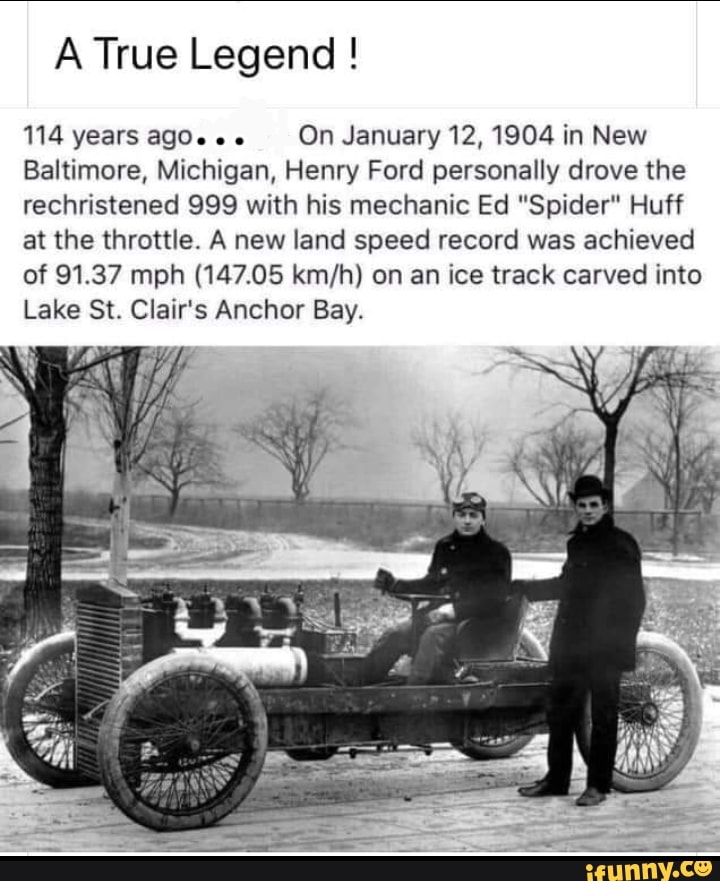 A True Legend ! 114 years agOeee On January 12, 1904 in New Baltimore ...