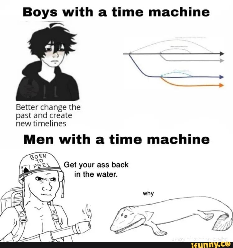Boys with a time machine Better change the past and create new ...
