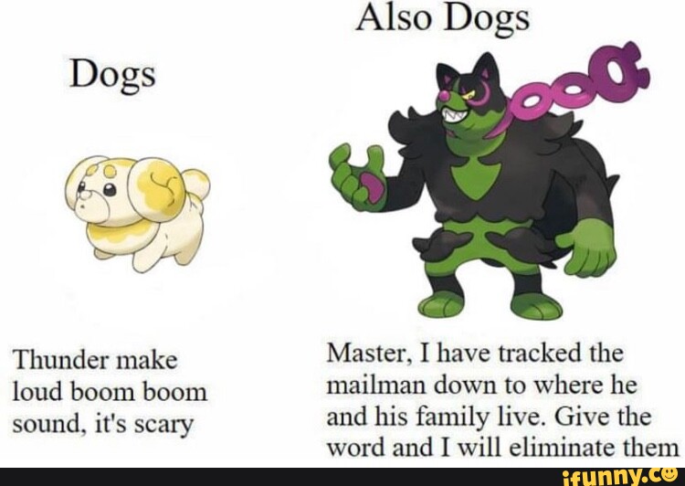 Dogs Thunder make loud boom boom sound, it's scary Also Dogs AD Master ...