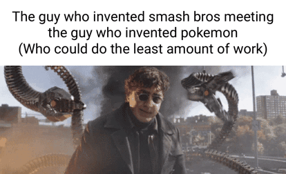 The guy who invented smash bros meeting the guy who invented pokemon ...