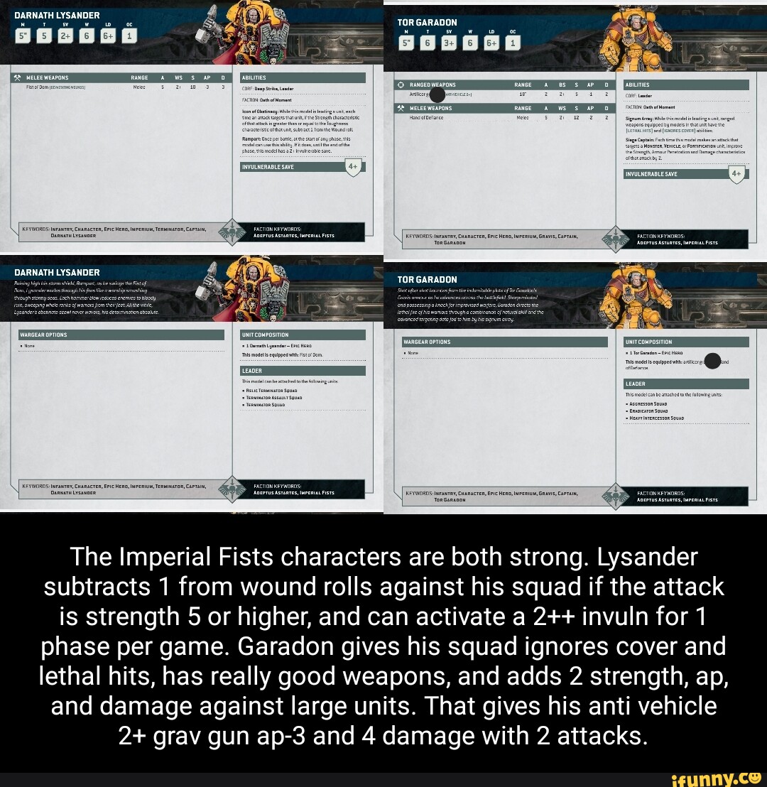 DARNATH LYSANDER DARNATH LYSANDER TORGARADON GARADON The Imperial Fists ...