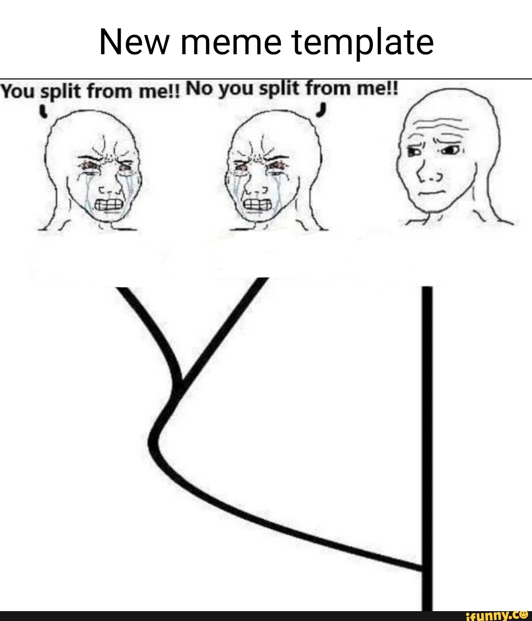New meme template You split from me!! No you split from me!! - iFunny