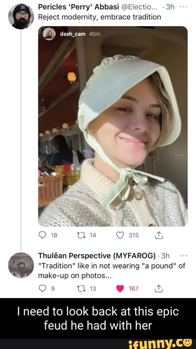 Pericles 'Perry' Abbasi @Electio... Reject modernity, embrace tradition ...