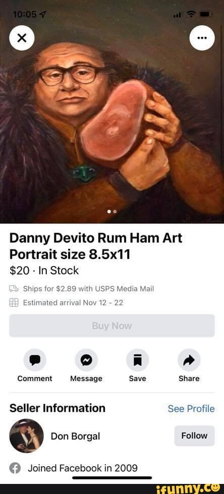 Danny Devito Rum Ham Art Portrait size 8.5x11 $20 - In Stock Ships for ...