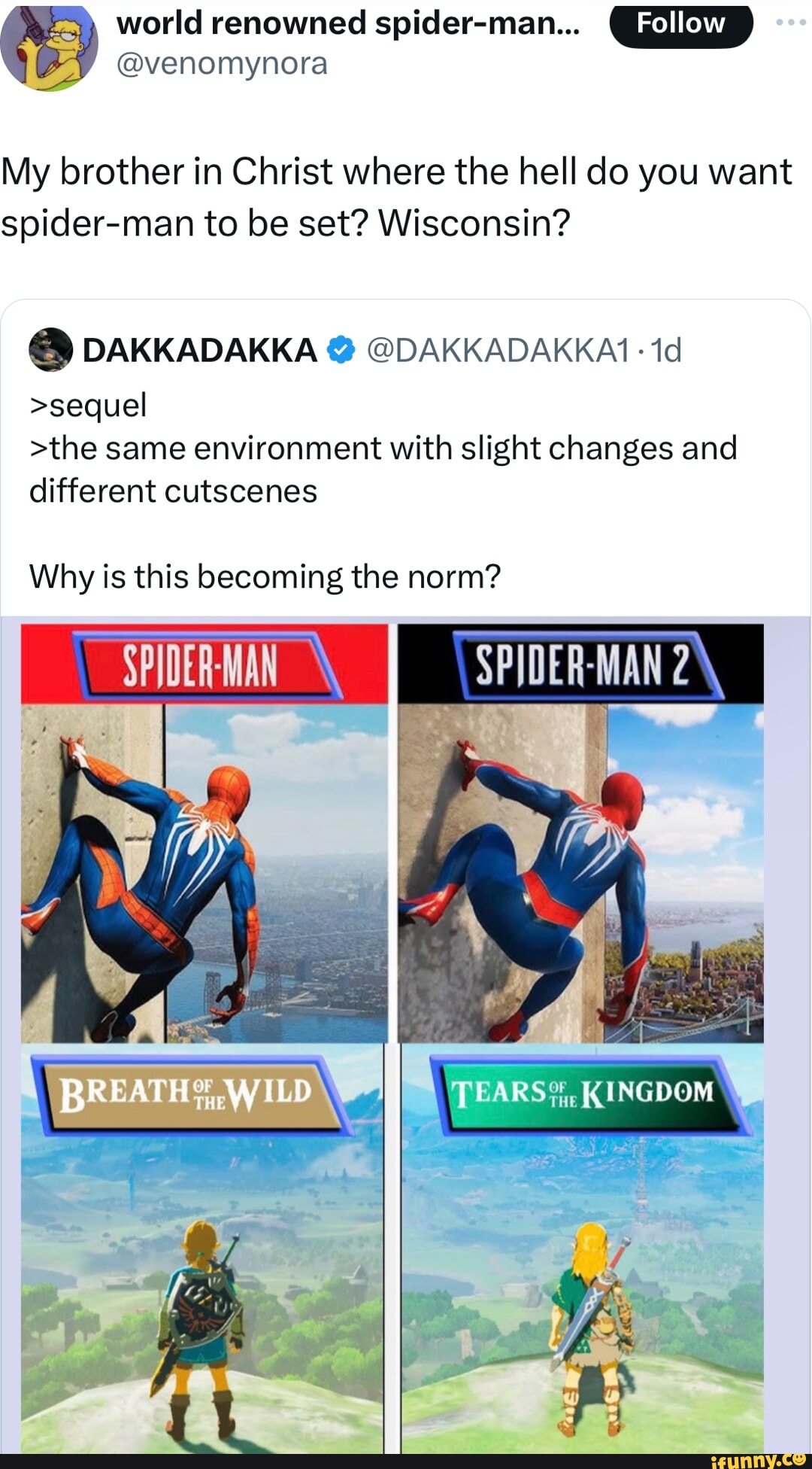 World renowned spider-man... Follow @venomynora My brother in Christ ...