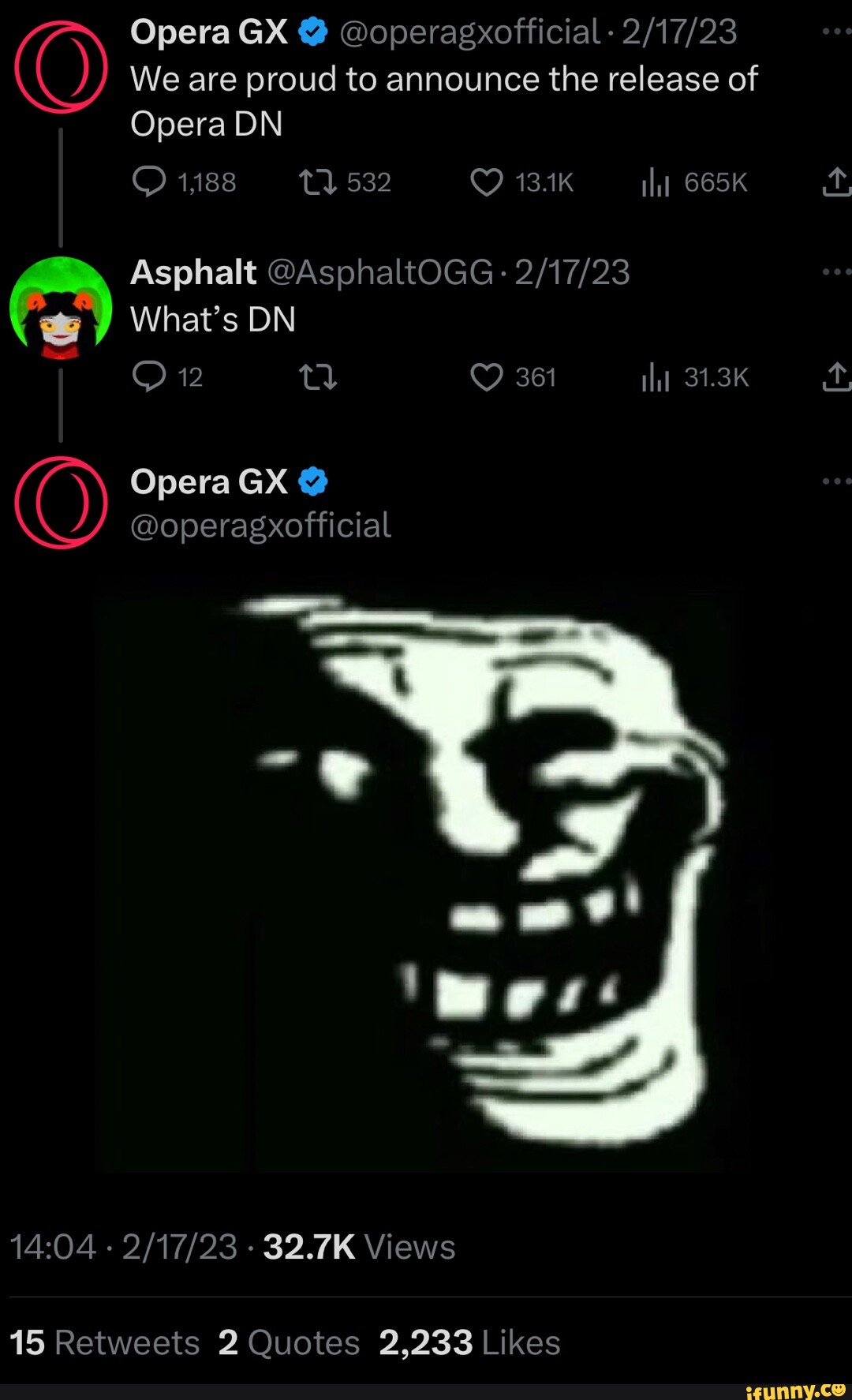 Operagxofficial memes. Best Collection of funny Operagxofficial ...