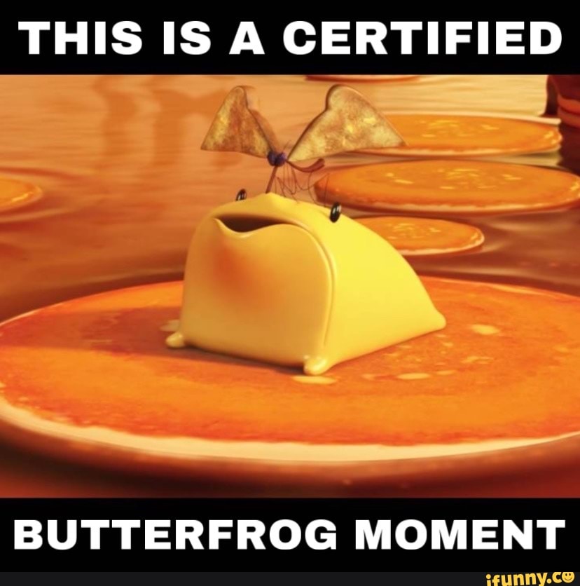 THIS IS A CERTIFIED BUTTERFROG MOMENT - iFunny