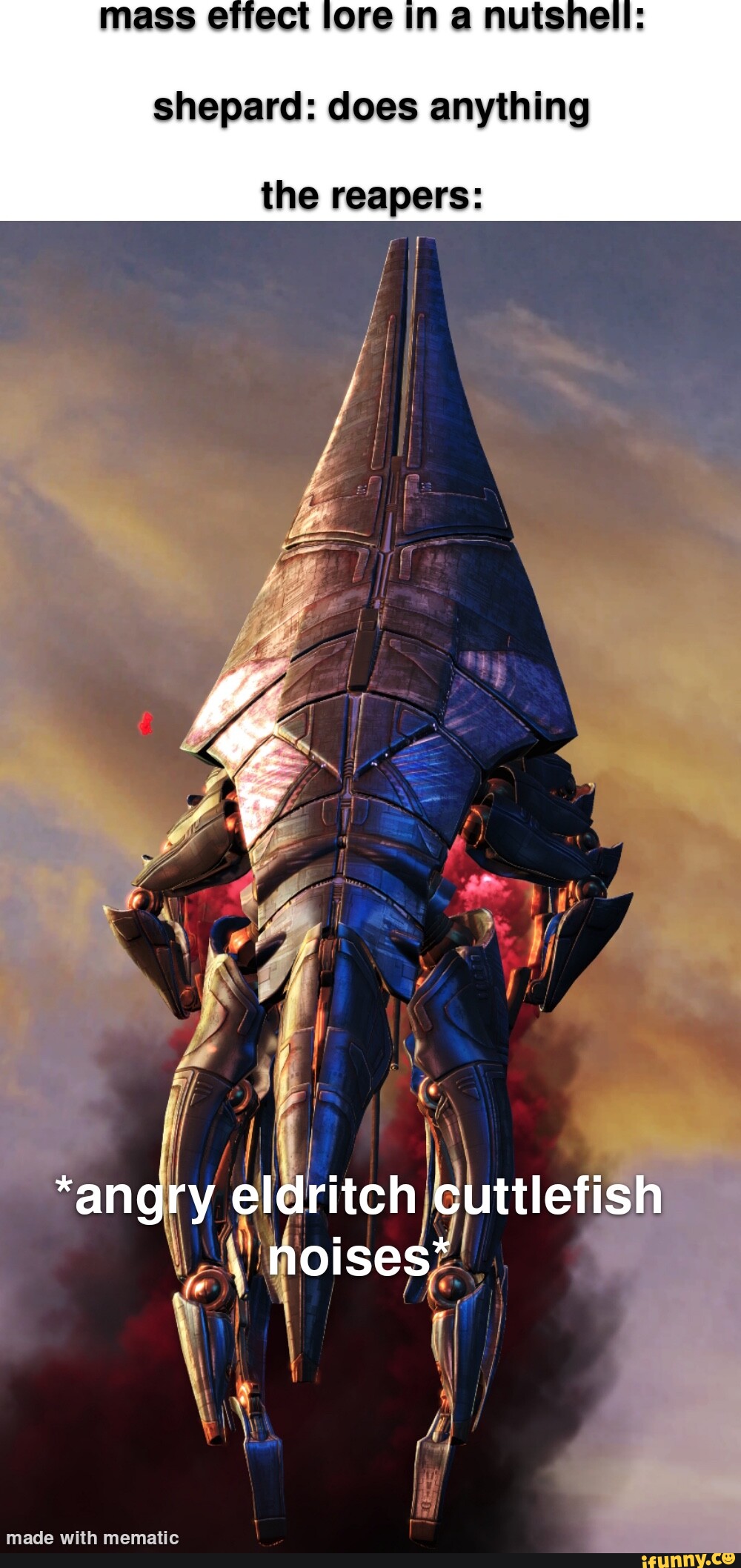 MASS effect lore in a nutsnell: shepard: does anything the reapers ...