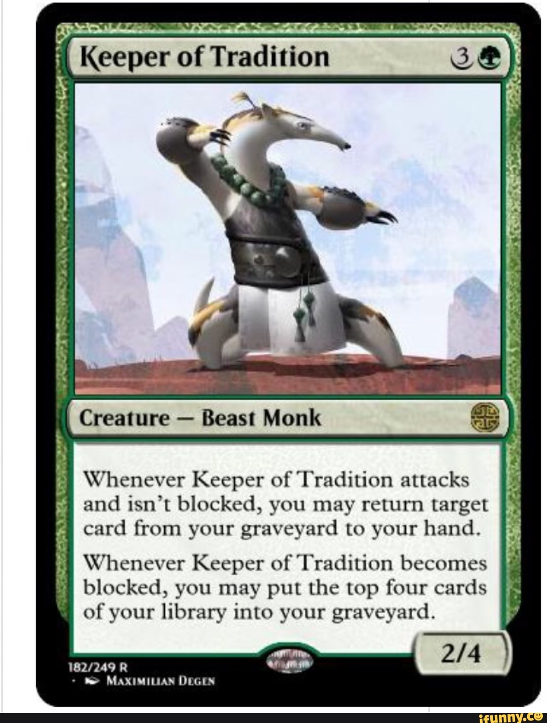 SS Keeper of Tradition Ze Creature Beast Monk Whenever Keeper of ...
