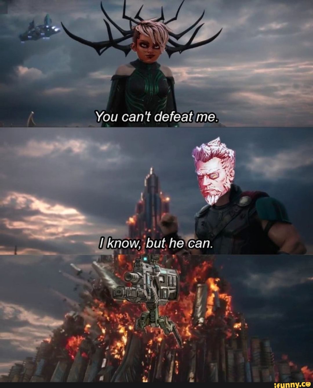 You can't defeat me bub fe cay - iFunny