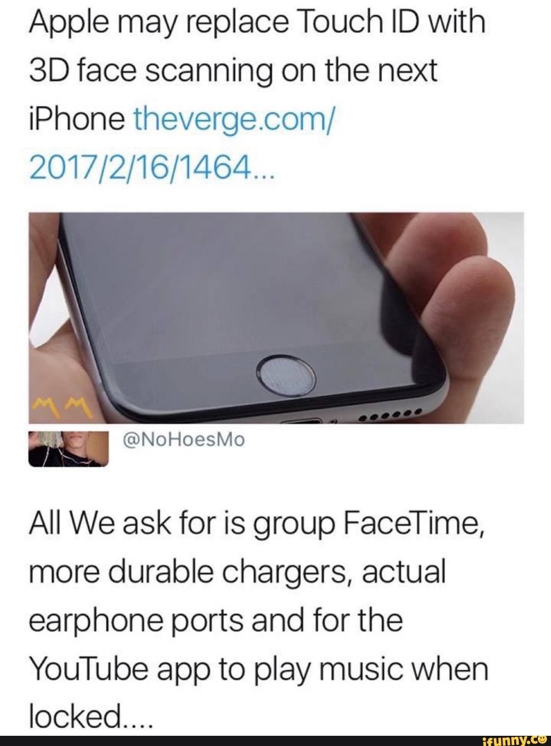 Apple may replace Touch ID with 3D face scanning on the next iPhone ...