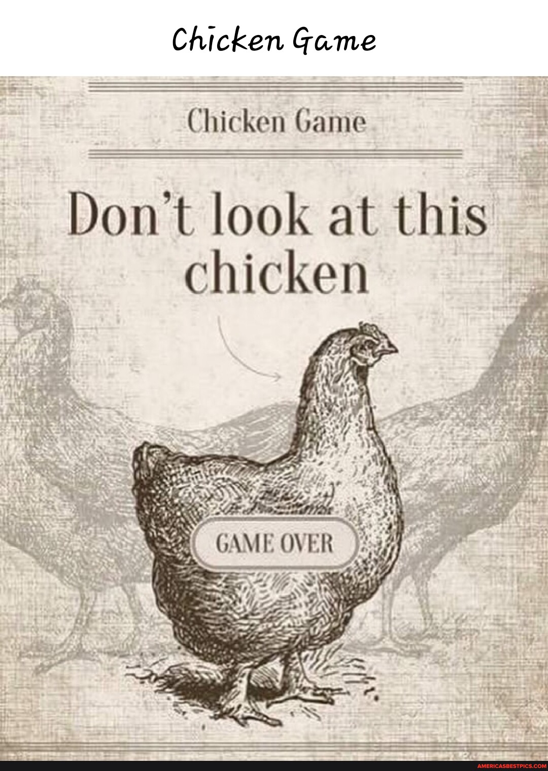 Chicken Game Chicken Game Don look at this chicken VER - America’s best ...