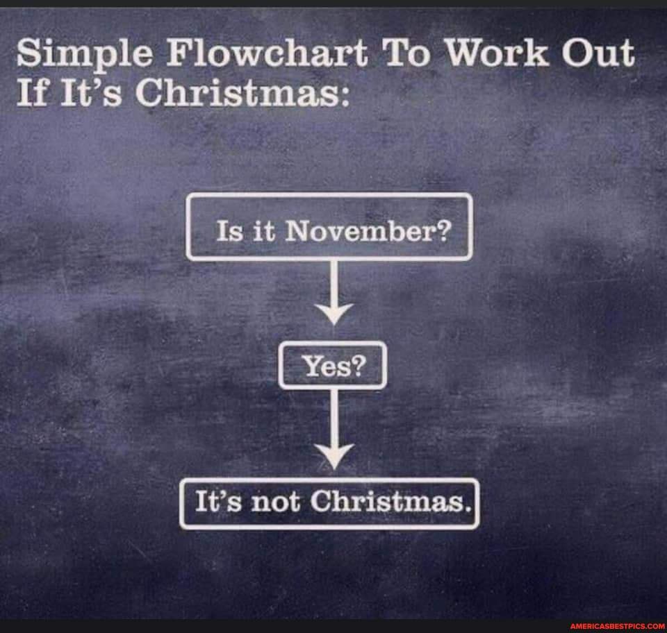 Simple Flowchart To Work Out If It's Christmas: Is it November? It's ...