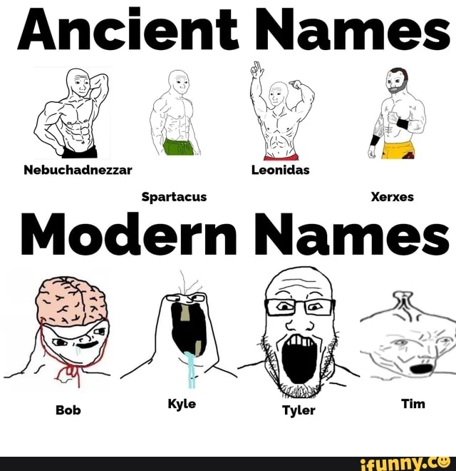 Ancient Names Nebuchadnezzar Leonidas of Spartacus Xerxes Modern Names ...
