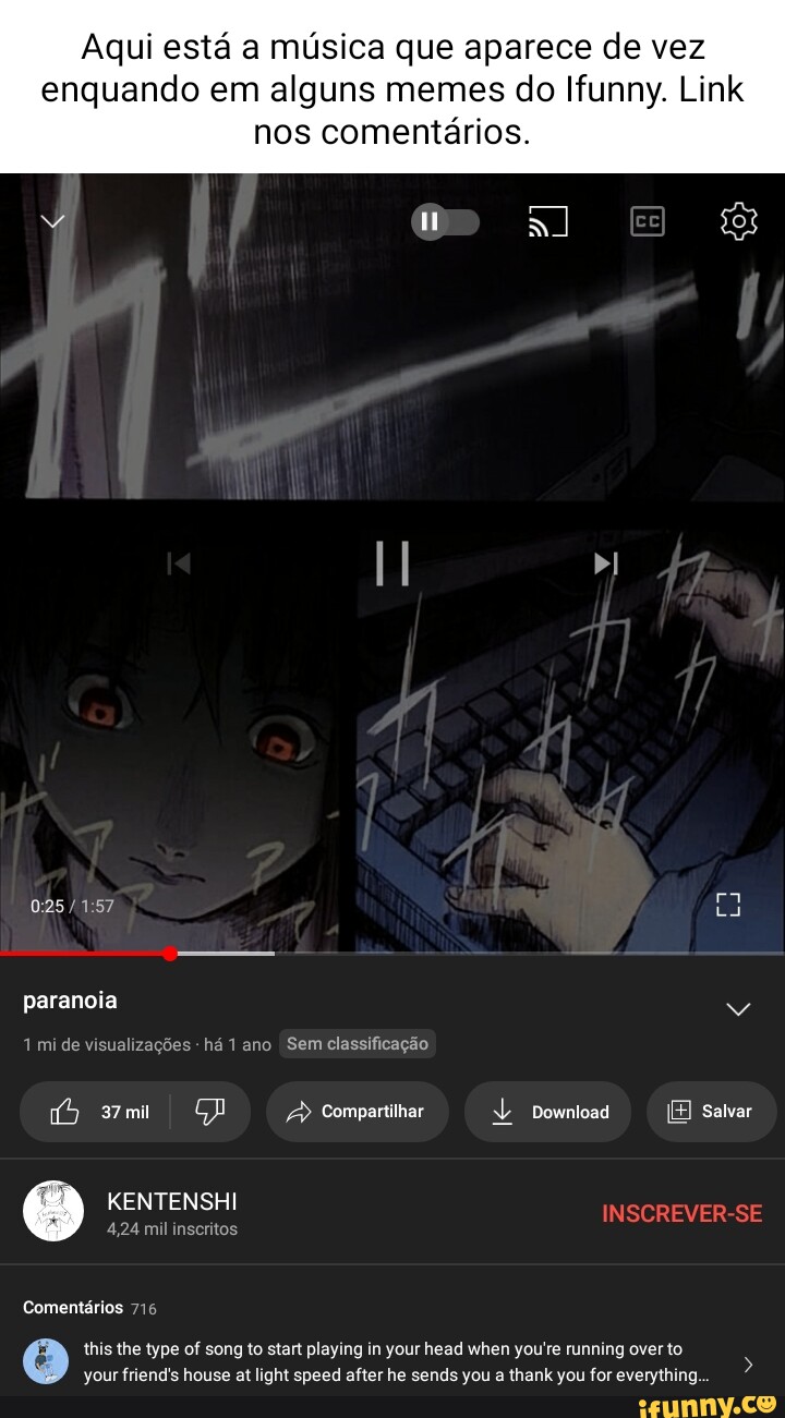 Aqui está a música que aparece de vez enquando em alguns memes do ...