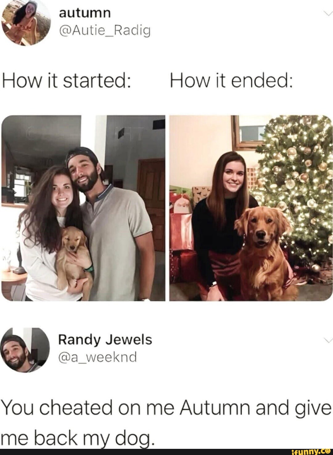 Autumn @Autie_Radig How it started: How it ended: Randy Jewels You ...