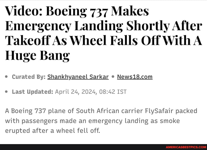 Video: Boeing 737 Makes Emergency Landing Shortly After Takeoff As ...