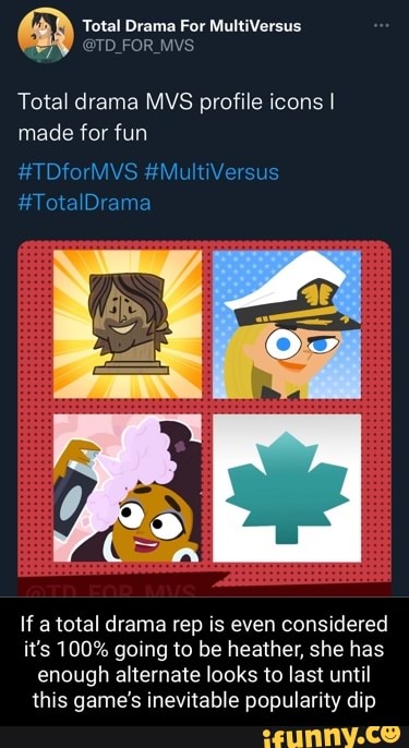 Drama MultiVersus Total drama MVS profile icons I made for fun #TDfo ...