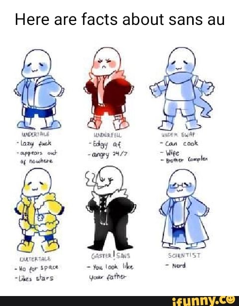 Here are facts about sans au UNbeR FELL ~Edgy af sappeors owk ~angey ...
