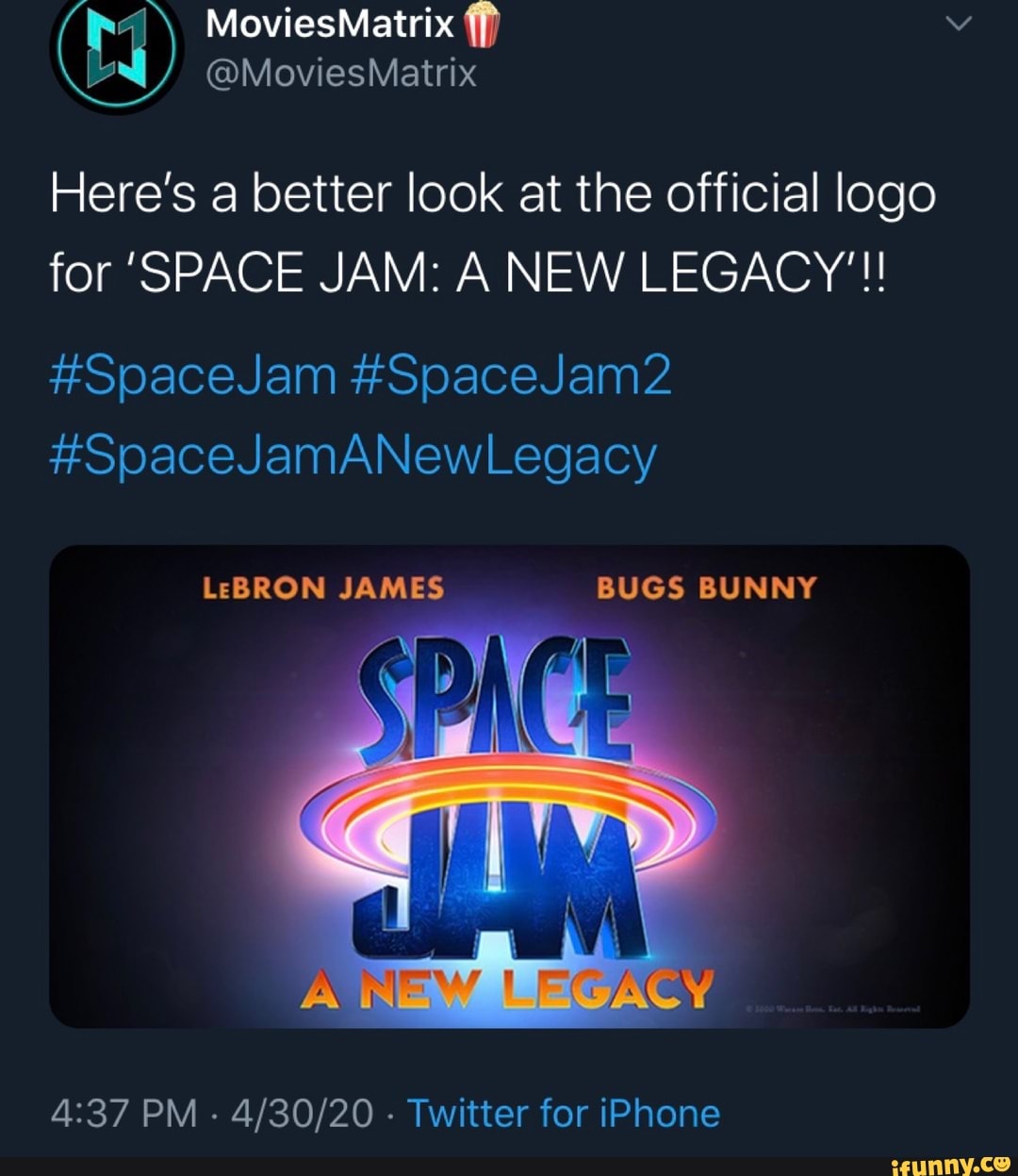 Here's a better look at the official logo for 'SPACE JAM: A NEW LEGACY ...