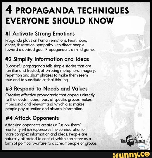 4 PROPAGANDA TECHNIQUES EVERYONE SHOULD KNOW #1 Activate Strong ...