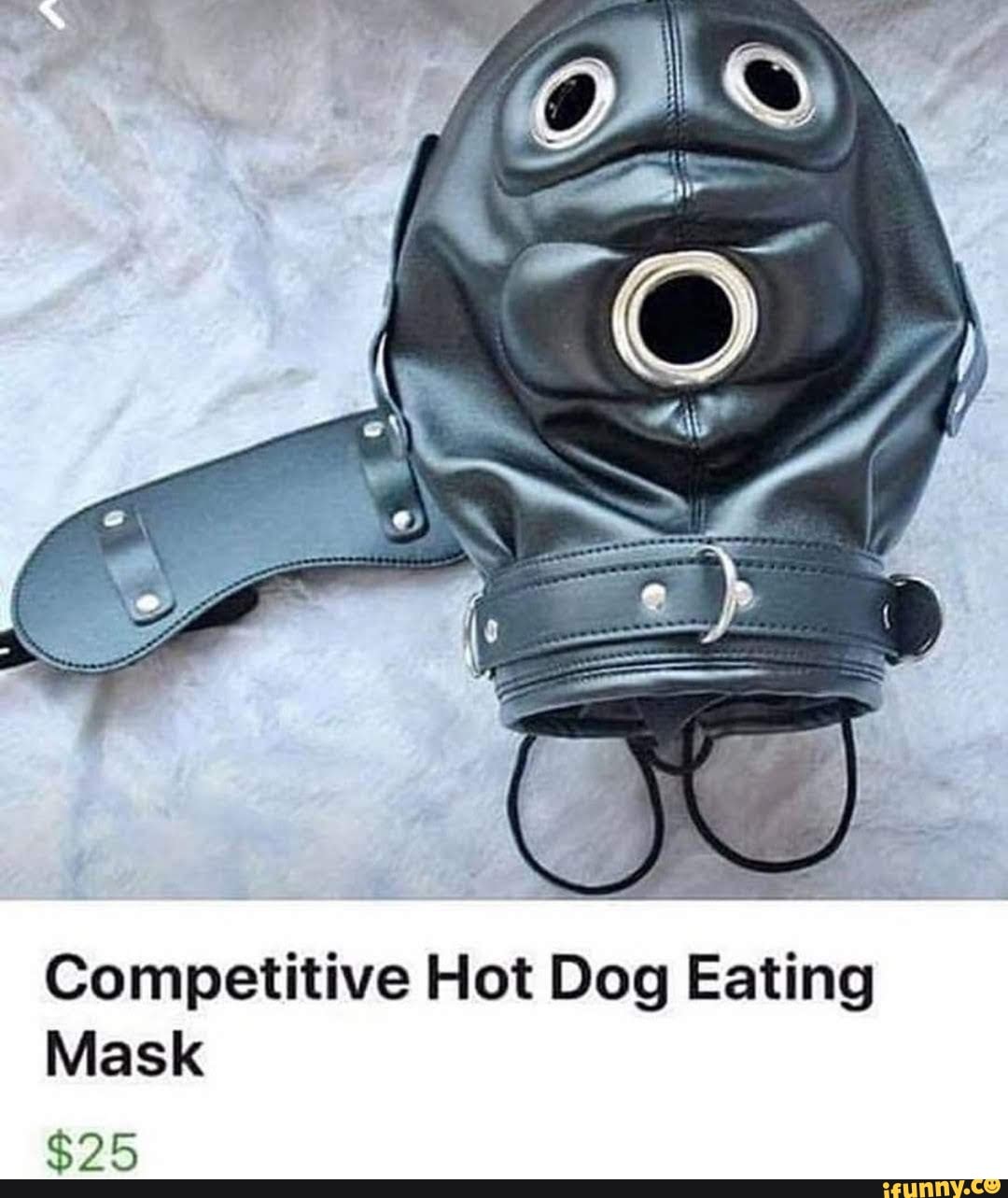 Competitive Hot Dog Eating Mask - iFunny