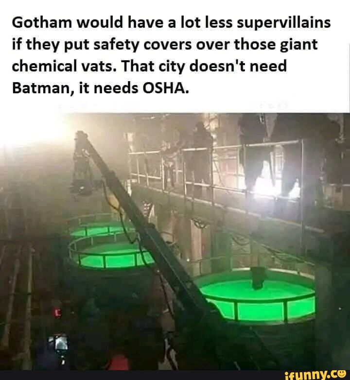 Gotham would have a lot less supervillains if they put safety covers ...