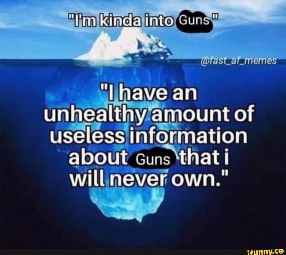 Kine into tis" @tast_al_memes an of useless information about Guns that ...