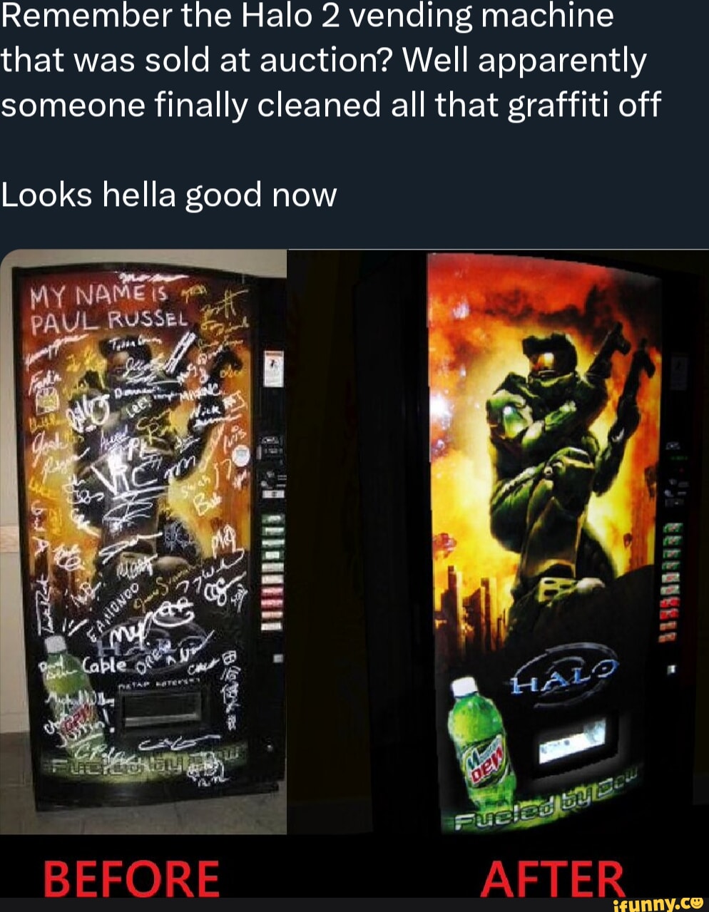 Remember the Halo 2 vending machine that was sold at auction? Well ...
