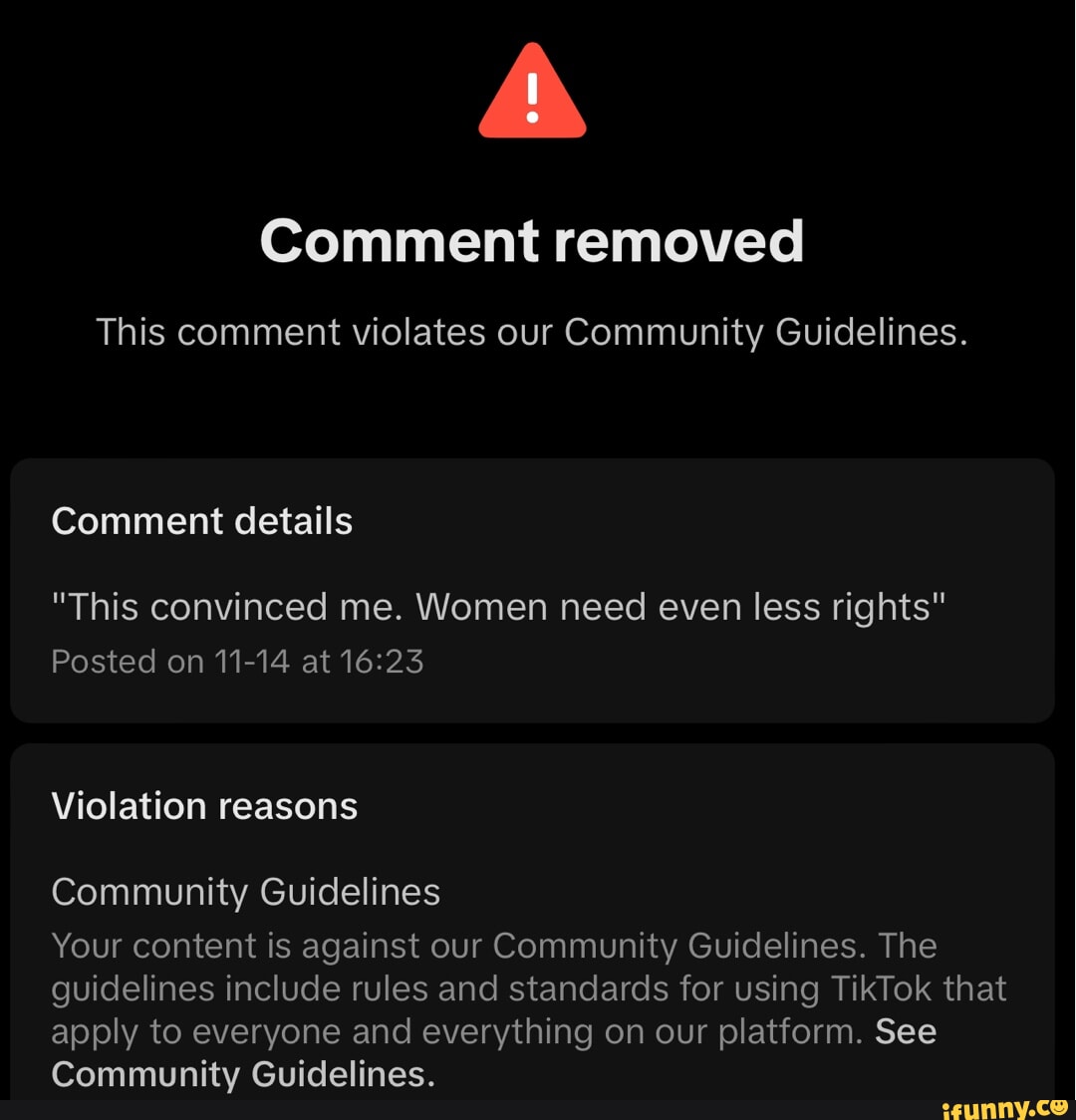 Comment removed This comment violates our Community Guidelines. Comment ...