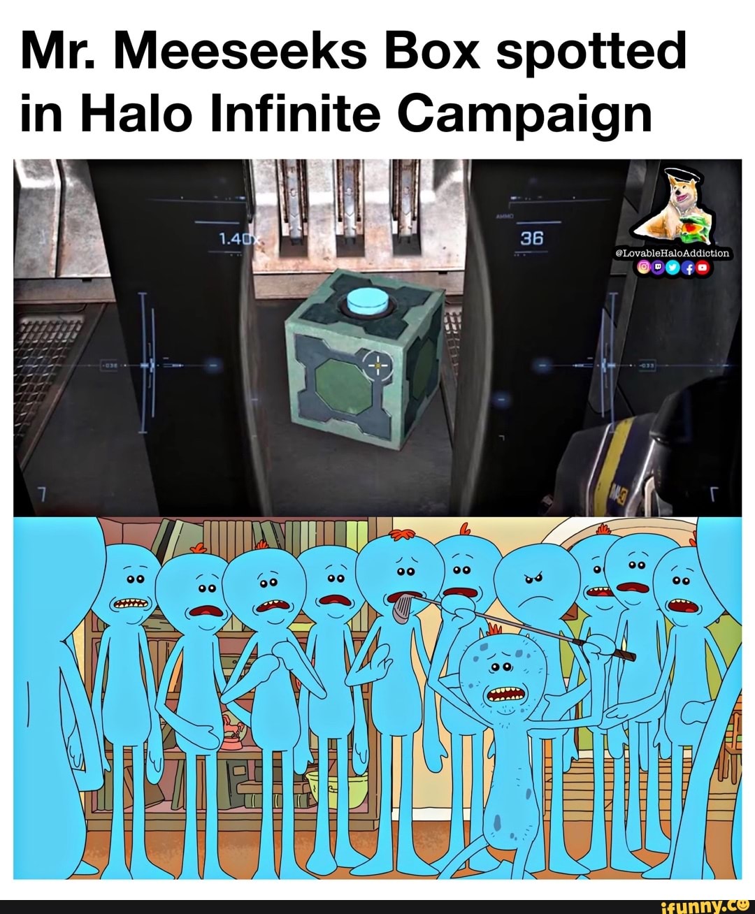 Mr. Meeseeks Box spotted in Halo Infinite Campaign - iFunny