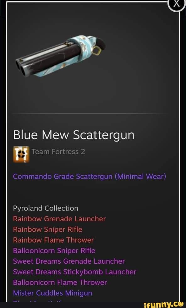 Blue Mew Scattergun Team Fortress 2 Commando Grade Scatterqun (Minimal ...
