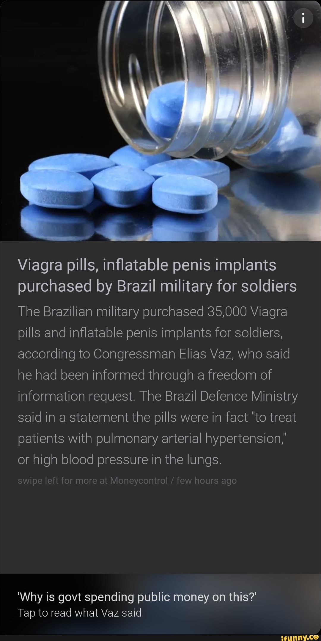 Viagra pills, inflatable penis implants purchased by Brazil military ...