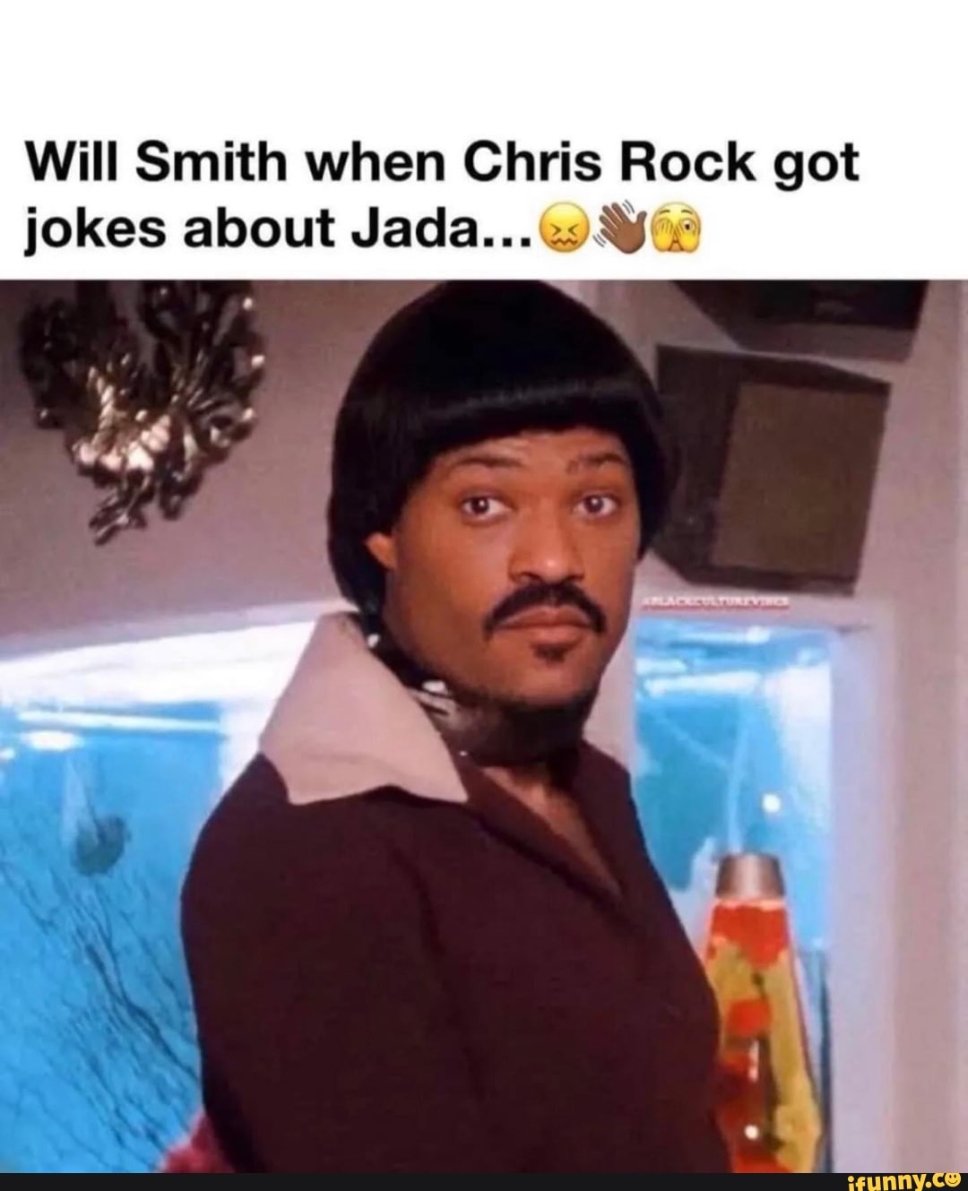 Will Smith when Chris Rock got jokes about Jada... - iFunny