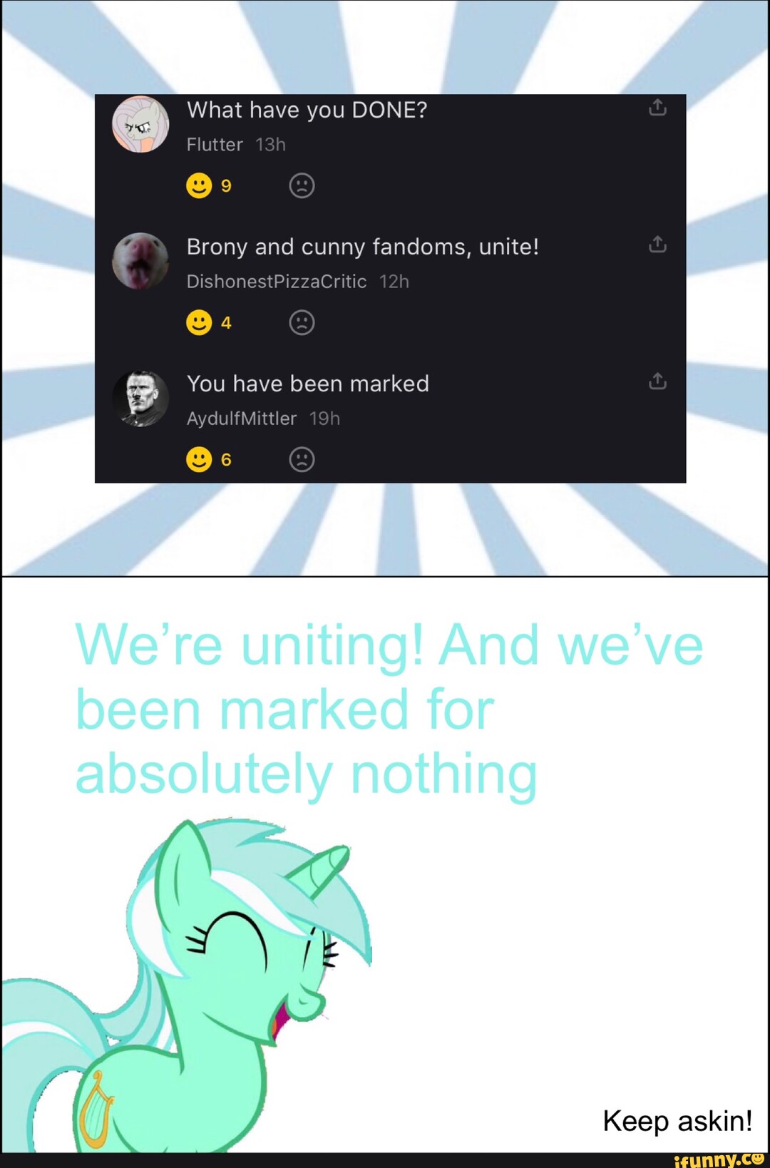 What have you DONE? Flutter Brony and cunny fandoms, unite ...